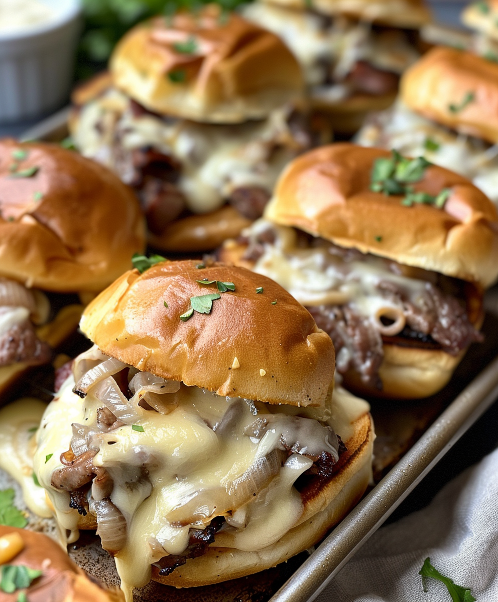 Easy Philly Cheesesteak Sliders