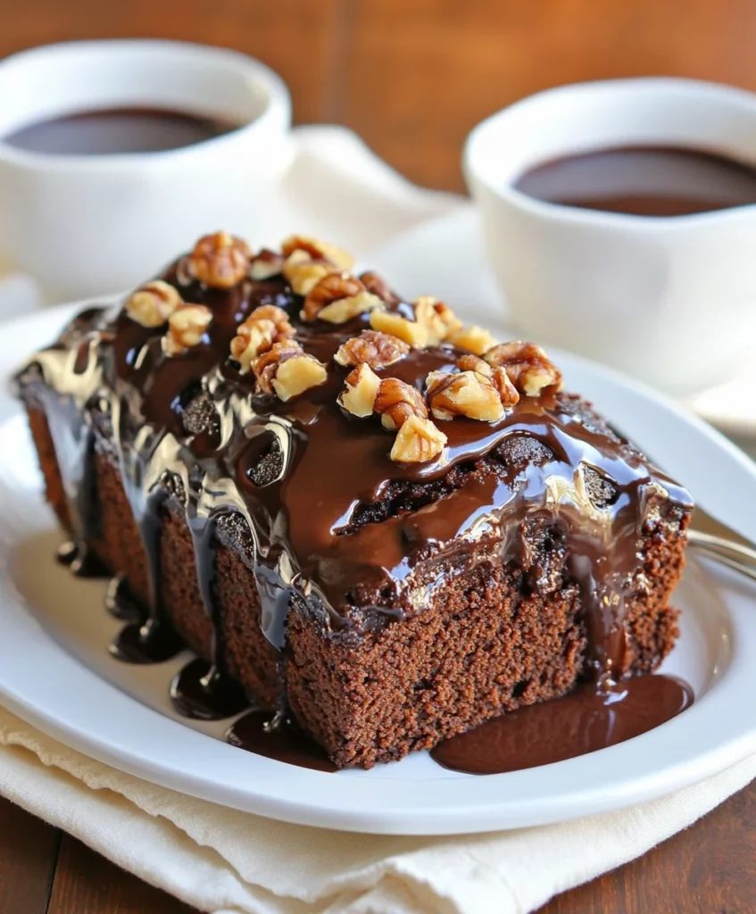 Easy Hot Fudge Brownie Bread