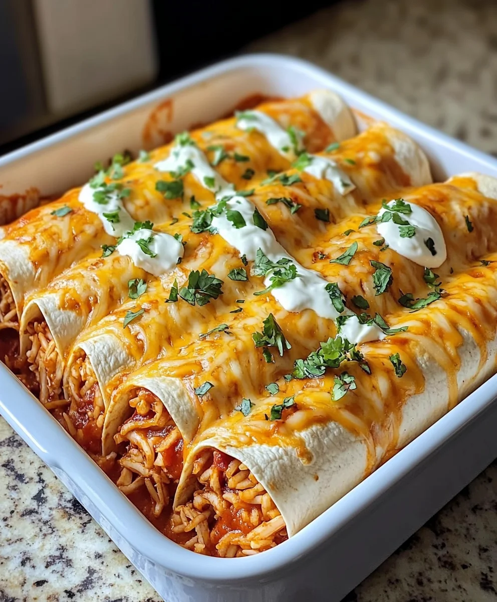 Smothered Baked Chicken Burritos