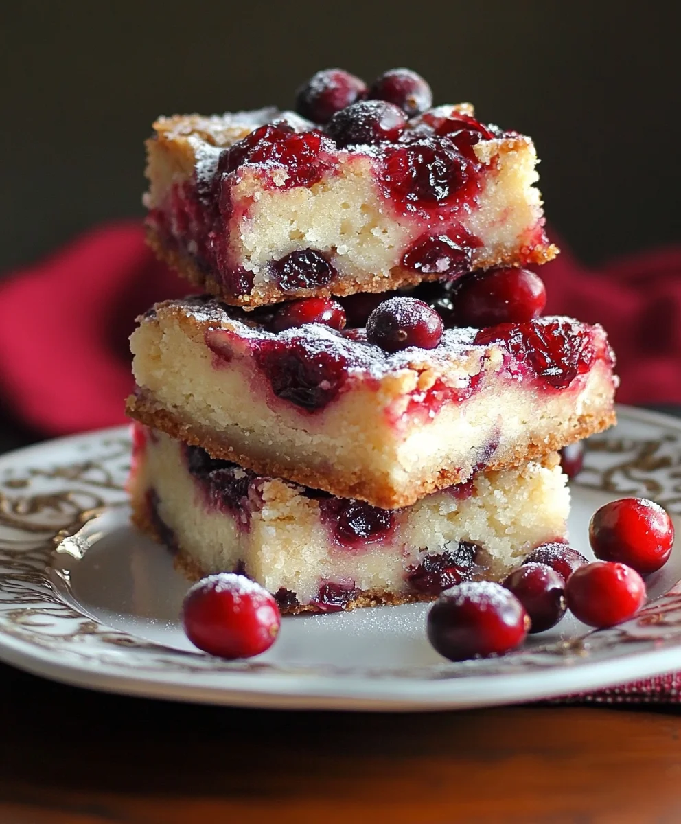 Cranberry Shortbread Bars